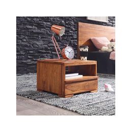 KADIMA DESIGN Nachttisch MUMBAI Massiv-Holz Nacht-Kommode 30 cm 1 in Massivholz | Gr.: onesize