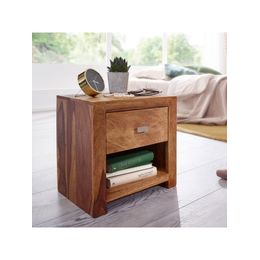 KADIMA DESIGN Nachttisch MUMBAI aus Massiv-Holz 40 x 40 x 30 cm | Gr.: onesize