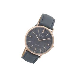 Analog-Armbanduhr Oozoo Vintage Series blau, grau gro&szlig; (ca. 40mm) | Gr.: onesize