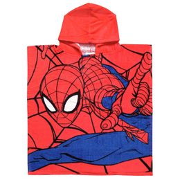 Spiderman - Badeponcho Baumwolle 100 x 50 cm in blau/rot | Gr.: onesize