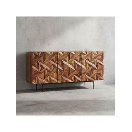 KADIMA DESIGN Sideboard 144x72x47 cm Massivholz / Metall Anrichte, Kommode | Gr.: onesize