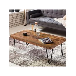 KADIMA DESIGN Couchtisch BAGLI Massiv-Holz 115 cm breit Wohnzimmer-Tisch in Massivholz | Gr.: onesize