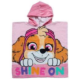 PAW PATROL Badeponcho Handtuch Badetuch mit Kapuze 50 x 100 cm in rosa | Gr.: onesize