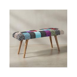 KADIMA DESIGN Sitzbank | Samt, 117x51x38cm, Patchwork, Modern | Gr.: onesize