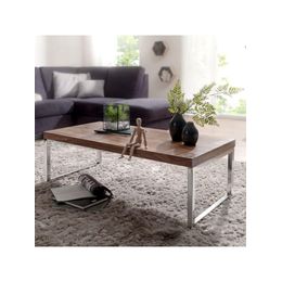 KADIMA DESIGN Couchtisch GUNA Massiv-Holz 120cm breit Wohnzimmer-Tisch in Massivholz | Gr.: onesize