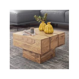 KADIMA DESIGN Beistelltisch Massivholz Wohnzimmertisch 44 x 44 x 30 cm in Akazie | Gr.: onesize