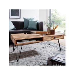 KADIMA DESIGN Couchtisch BAGLI Massiv-Holz 110 cm breit Wohnzimmer-Tisch in Akazie | Gr.: onesize