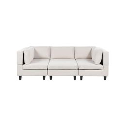 Beliani 6-tlg Modulsofa UNSTAD in Beige/Schwarz | Gr.: onesize