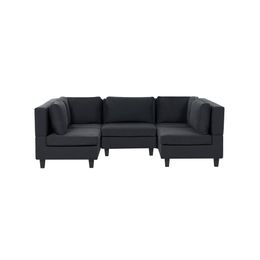 Beliani 5-tlg Modulsofa UNSTAD in Schwarz | Gr.: onesize
