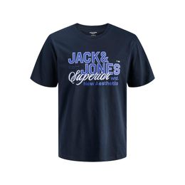 Jack & Jones PlusSize Jack & Jones Plussize Herren Jack & Jones PlusSize Rundhalsshirt &raquo;JJELOGO TEE SS O-NECK 2 COL SS26 SN PLS&laquo; mit auff&auml;lligem Print 5XL