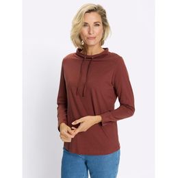 Sieh an! Langarm-Shirt in rotbraun | Gr.: 42