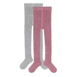 s.Oliver S. Oliver Strumpfhose 2er Pack essentials in heather rose melange+l.grey | Gr.: 86/92