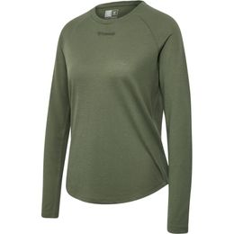 Hummel Sportshirt "Hmlmt Vanja T-Shirt L/S" in Gr&uuml;n | Gr.: XL