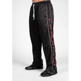 Gorilla Wear Trainingshose - Functional Mesh Pants - Schwarz/Rot | Gr.: L/XL