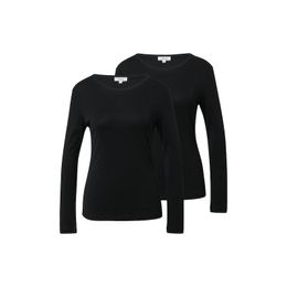 s.Oliver Damen s.Oliver Langarmshirt 2 Stk. mit Rundhalsausschnitt, 2er Pack 38