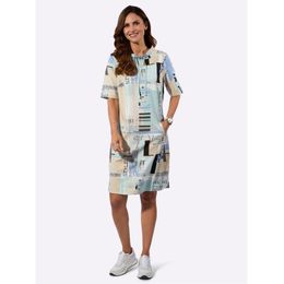 WITT WEIDEN Shirtkleid in bleu-sand-bedruckt | Gr.: 42