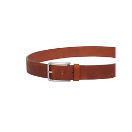 Calvin Klein Herren Lederg&uuml;rtel &raquo;WARMTH PB 35MM&laquo; Logodruck, Einfachdornschlie&szlig;e braun