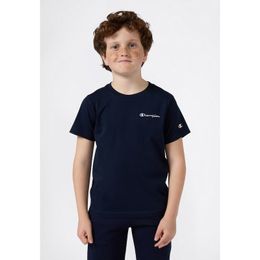 Champion Jungen T-Shirt &raquo;ICONS CONTRAST Crewneck T-Shirt&laquo; 1 Stk. klassischer Schnitt, Kurzarm, f&uuml;r Kinder, f&uuml;r Sportmode blau S (128/134)