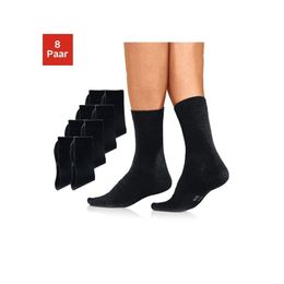 H.I.S. H.I.S Herren Basicsocken Packung, 8 Stk. tlg. mit hohem Baumwollanteil schwarz 39-42