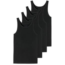Schiesser Unterhemd / Tanktop 95/5 Organic Cotton in Schwarz | Gr.: M