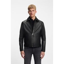 BOSS Orange Herren BOSS Orange Lederjacke &raquo;Jogear&laquo; Soft Touch Nappaleder, moderner Look 52 Trachtenmode