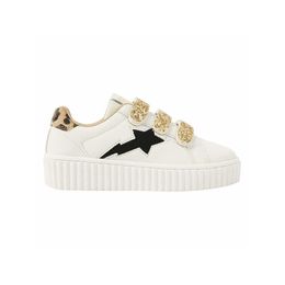 British Knights Sneaker Bliss velcro in weiss/goldfarben/leopard/schwarz | Gr.: 35
