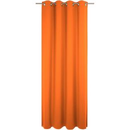 WIRTH Vorhang &raquo;Umea&laquo; &Ouml;sen 1 Stk. tlg. orange Jacquard, Polyester