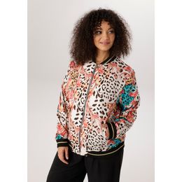 Aniston Plus Damen Aniston PLUS Blouson Mit Animaldruck - NEUE KOLLEKTION bunt 44