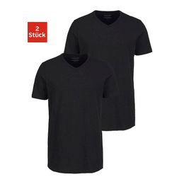 Jack & Jones Jack & Jones Herren T-Shirt &raquo;V-Neck&laquo; 2er-Pack schwarz S