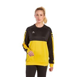 Erima Unisex Erwachsene Six Wings Sweatshirt in gelb/schwarz | Gr.: XXL