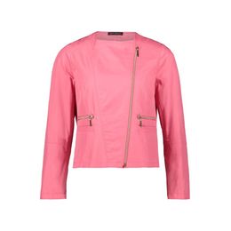 Betty Barclay Bikerjacke mit Rei&szlig;verschluss in Pink | Gr.: 44