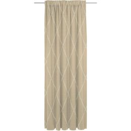 Adam Vorhang &raquo;Casket Valdelana Light&laquo; Multifunktionsband 1 Stk. tlg. aus 100% Bio-Baumwolle beige Jacquard, Baumwolle