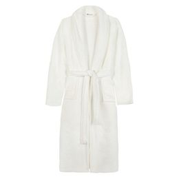 Good Morning Bademantel &raquo;Good Morning Bathrobe uni&laquo; Packung, 1x Bademantel, 1 Stk. Schalkragen, G&uuml;rtel, Taschen, Damen & Herren, Velours, Glanz wei&szlig; 