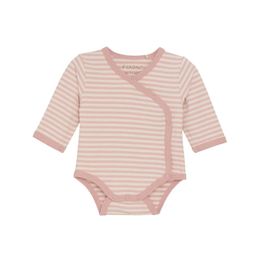 FIXONI Kinder Wickelbody "Wrap Body LS Y/D Stripe" in Pink | Gr.: 44