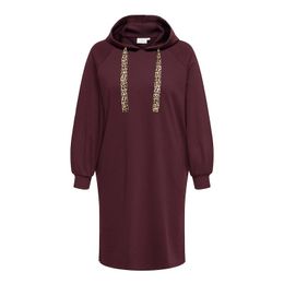 Only Carmakoma Damen Only CARMAKOMA Sweatkleid &raquo;CARALINA LIFE LEO DETAIL HOOD DRESS JRS&laquo; M, N-Gr