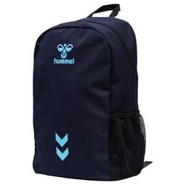 Rucksack Hummel "HMLESSENTIAL BACK PACK NEON", blau (marine, blau fish), Rucks&auml;cke, Damen, Obermaterial: 100% Polyester, Rucksack, f&uuml;r vielseitige Einsatzzwecke im Alltag, aus Polyester