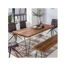 KADIMA DESIGN Esstisch BAGLI Massivholz 200 x 80 x 76 cm Esszimmer-Tisch in Massivholz | Gr.: 80 x 120 cm