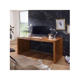 KADIMA DESIGN Schreibtisch BOHA Massiv-Holz Computertisch 140 cm breit in Massivholz | Gr.: 160 x 80 x 76 cm