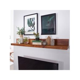 KADIMA DESIGN Wandregal MUMBAI Massiv-Holz Holzregal 60 cm Landhaus-Stil in Massivholz | Gr.: 110 x 24 x 17 cm