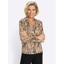 Sieh an! Poloshirt in camel-terra-bedruckt | Gr.: 48