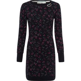 Ragwear Damen Sweatkleid &raquo;MENITA O&laquo; im Mille-Fleur All Over-Print schwarz M (38), N-Gr