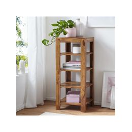 KADIMA DESIGN Standregal MUMBAI Massiv-Holz 105 cm Wohnzimmer-Regal mit 4 | Gr.: 44 x 44 x 60 cm