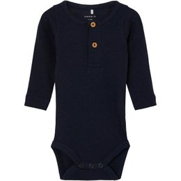 name it Jungen Langarmbody &raquo;NBMKAB LS BODY NOOS&laquo; blau 62, N-Gr