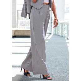 Lascana Damen Lascana Palazzohose im Business-Look, elegante Anzughose mit Taschen 34, N-Gr