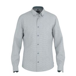 OLYMP Herren OLYMP Langarmhemd Casual, Button-down-Kragen, regular fit, Leinen XL, N-Gr