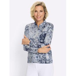 Sieh an! Poloshirt in eisblau-marine-bedruckt | Gr.: 52