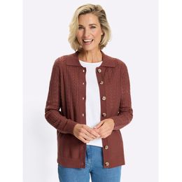 Sieh an! Strickjacke in rotbraun | Gr.: 38