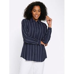 Sieh an! Longbluse in marine-ecru-gestreift | Gr.: 42