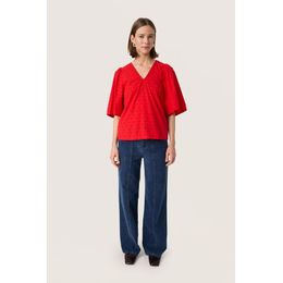 Soaked in Luxury Kurzarm-Bluse SLSunela Gerade Passform in Goji Berry | Gr.: S