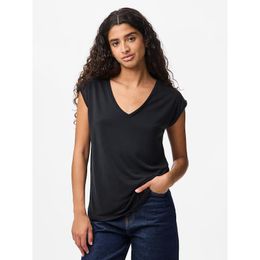 Pieces Damen Pieces Kurzarmshirt &raquo;PCKAMALA TEE NOOS BC&laquo; Materialmix, regular fit M